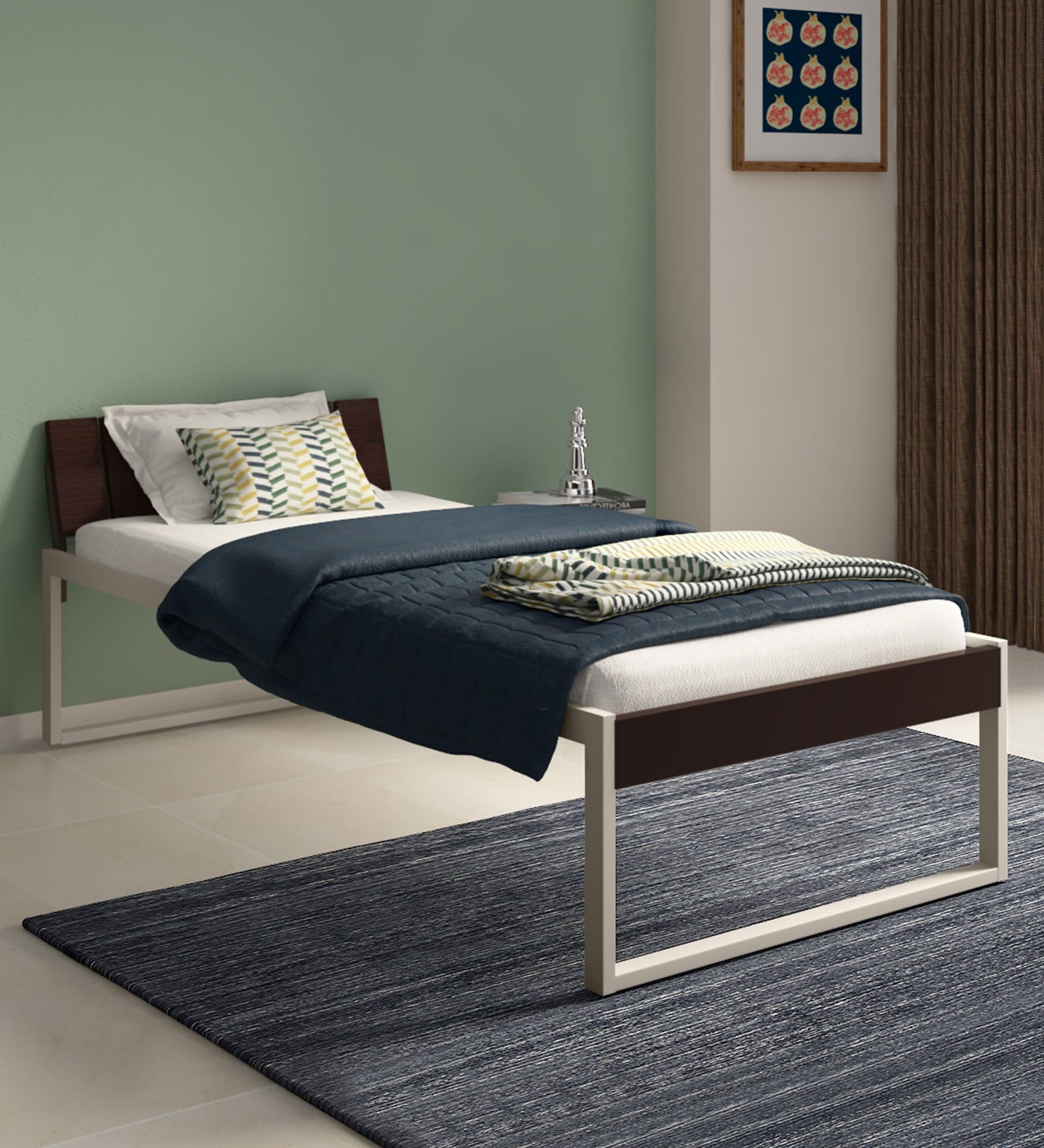 Buy EQ Single Size Bed in Brown & White Colour at 16% OFF by Godrej ...