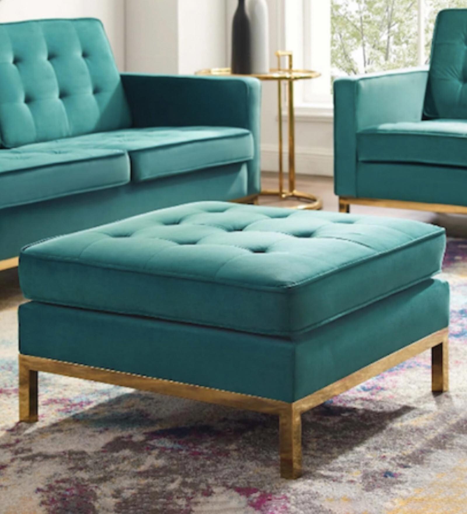 Buy Erik Tuft Stool in Peacock Teal Colour at 100% OFF by Expressionist ...