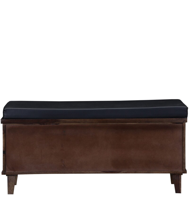 Buy Escobar Three Door Shoe Rack with Seating in Provincial Teak Finish ...