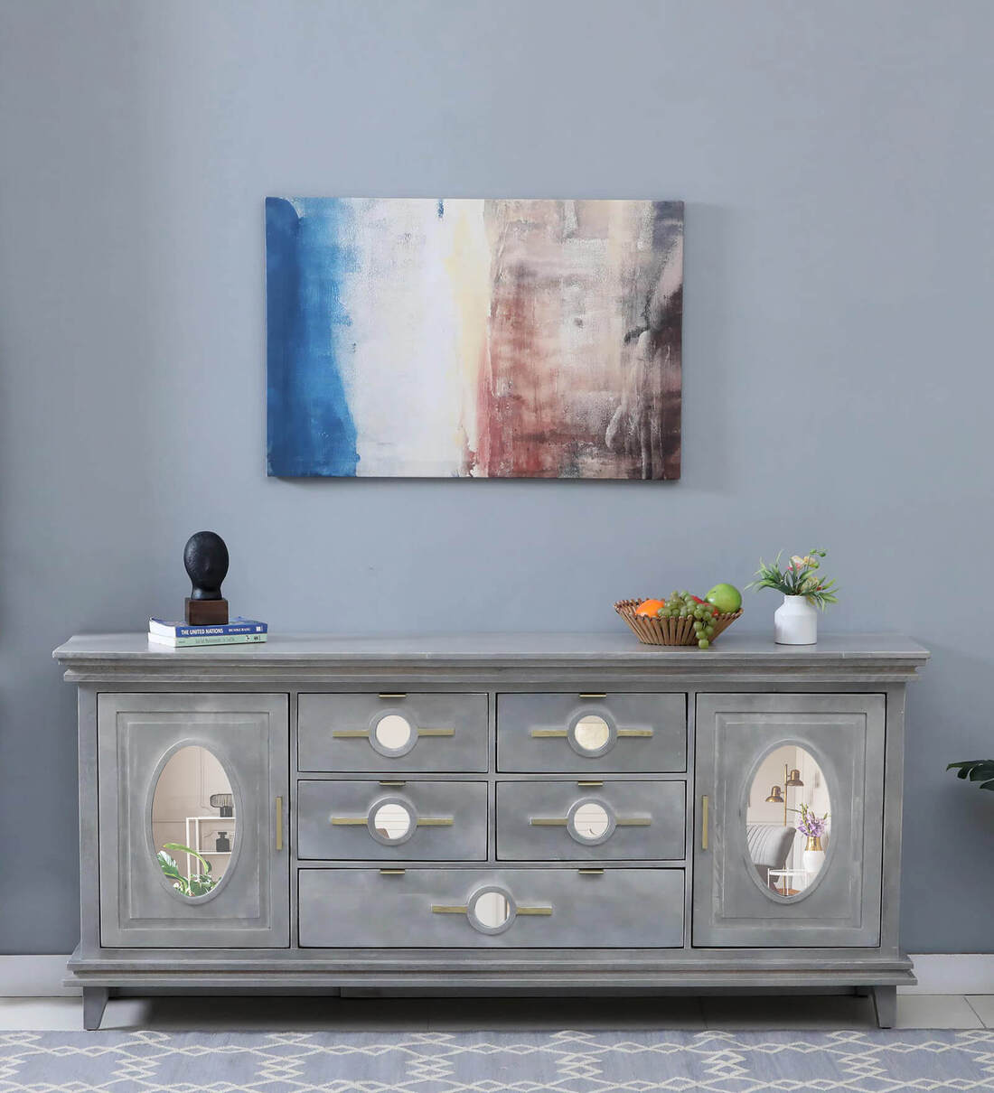 Buy Ethan Solid Wood Sideboard Aged In Grey Finish at 12% OFF by ...