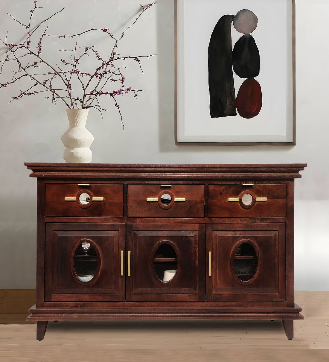 Buy Ethan Solid Wood Sideboard in Mahogany Finish at 100% OFF by ...