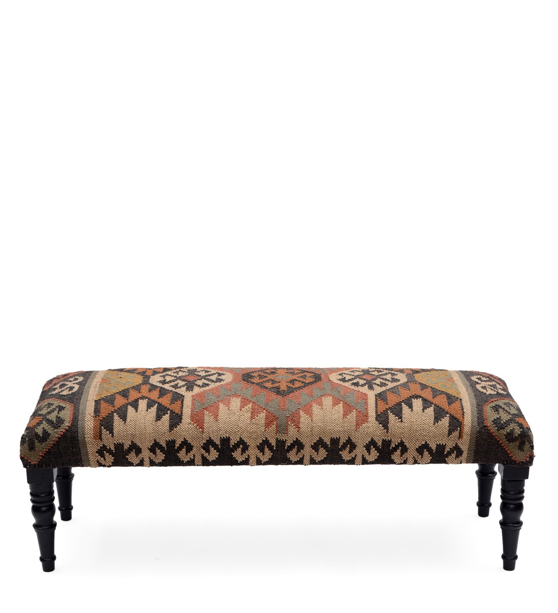 Buy Ethnic Kilim Bench in Multi Colour by Natural Furnish Online - Traditional Benches - Benches ...