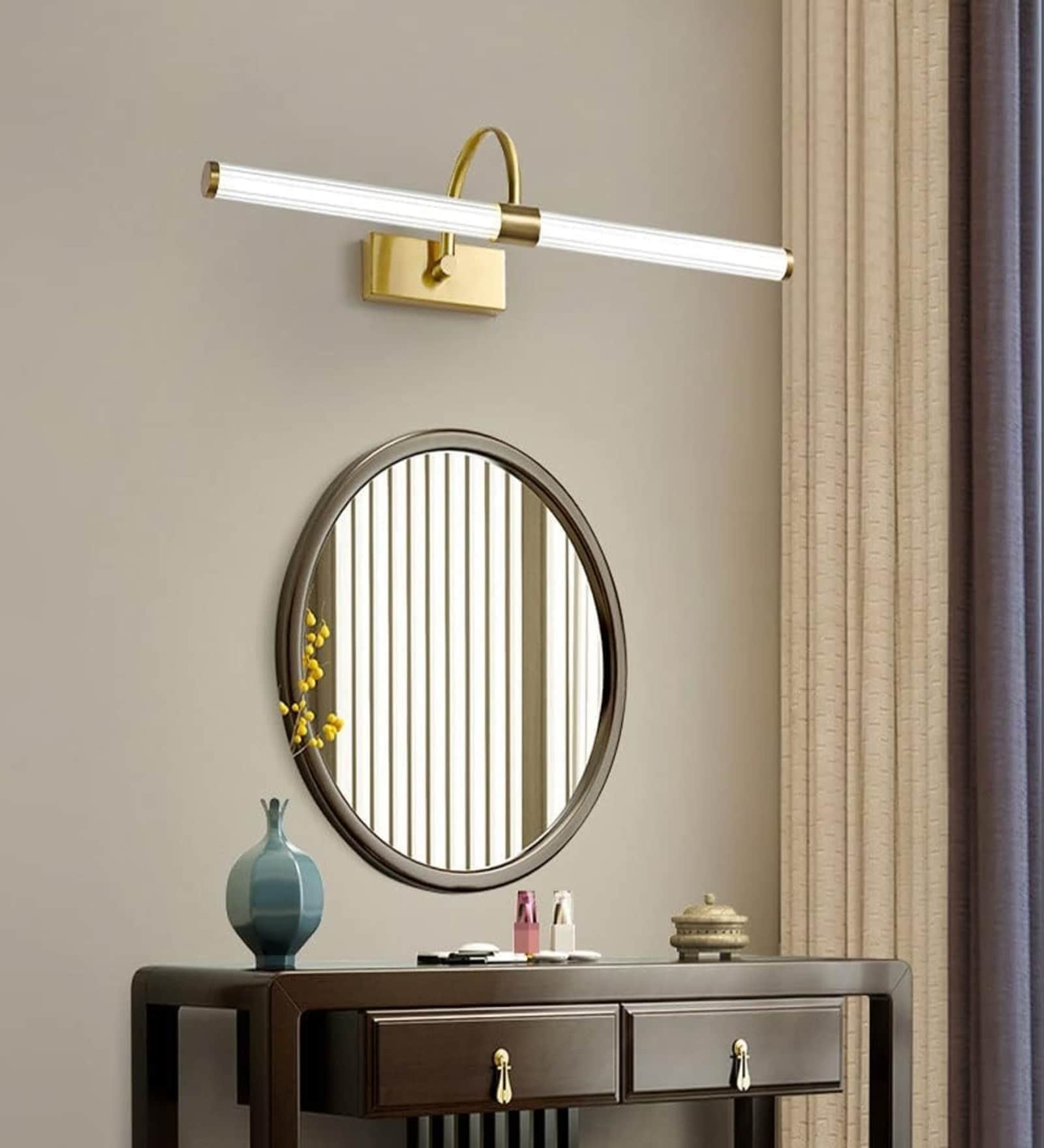 Buy Ethan 600mm Mirror Light Gold Body Warm White LED 18W Bathroom ...