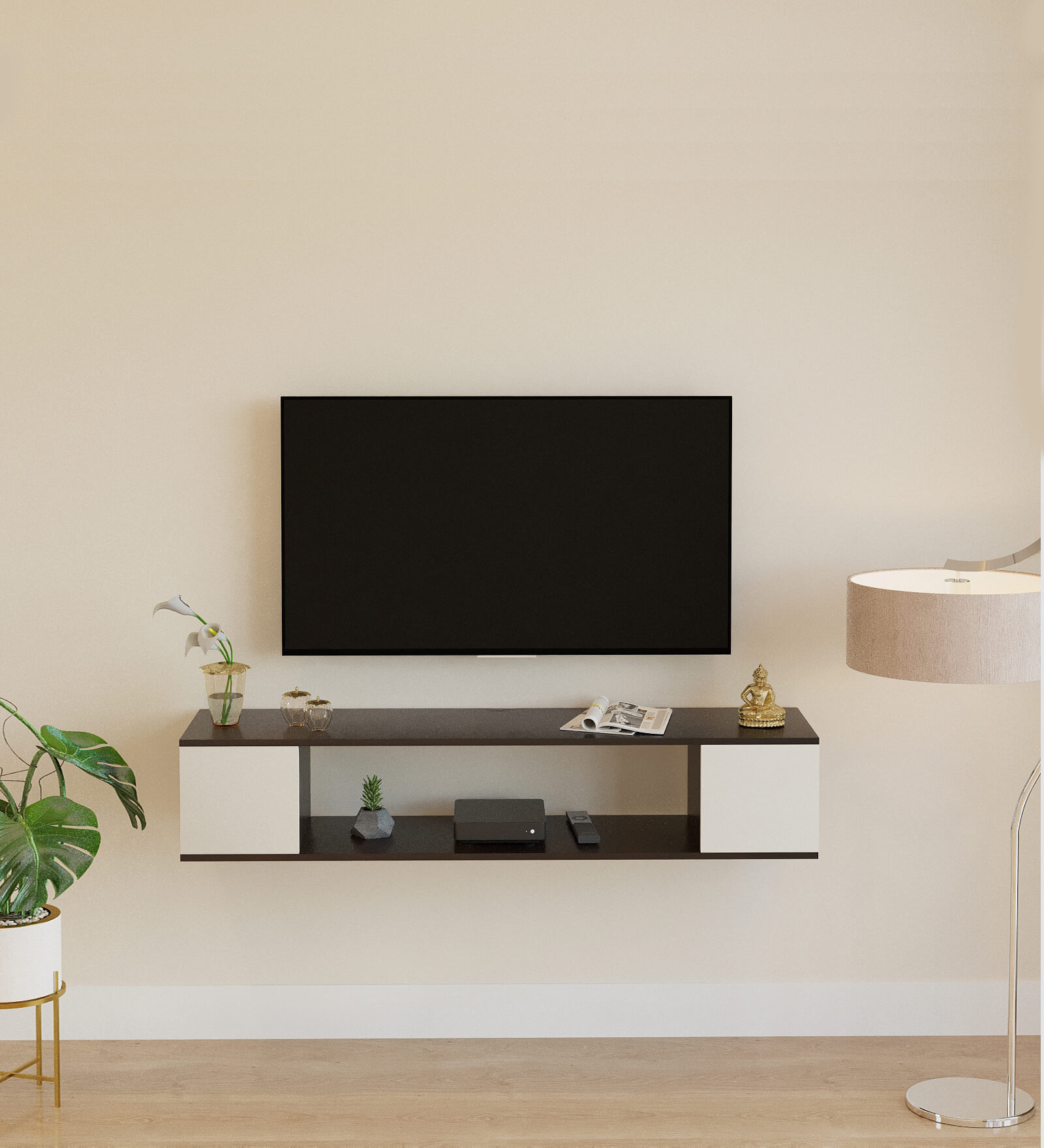 Buy Ether Tv Unit In Wenge & Frosty White Finish at 40% OFF by ...