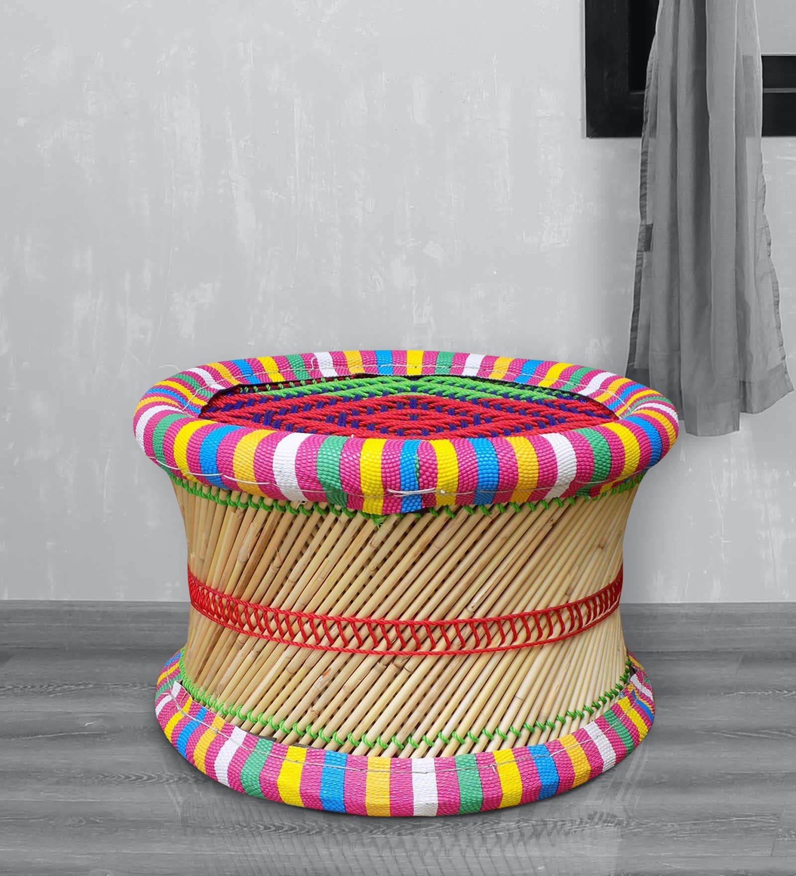 Buy Ethnic Damroo Stool in Multi Colour at 45% OFF by Shinexus | Pepperfry