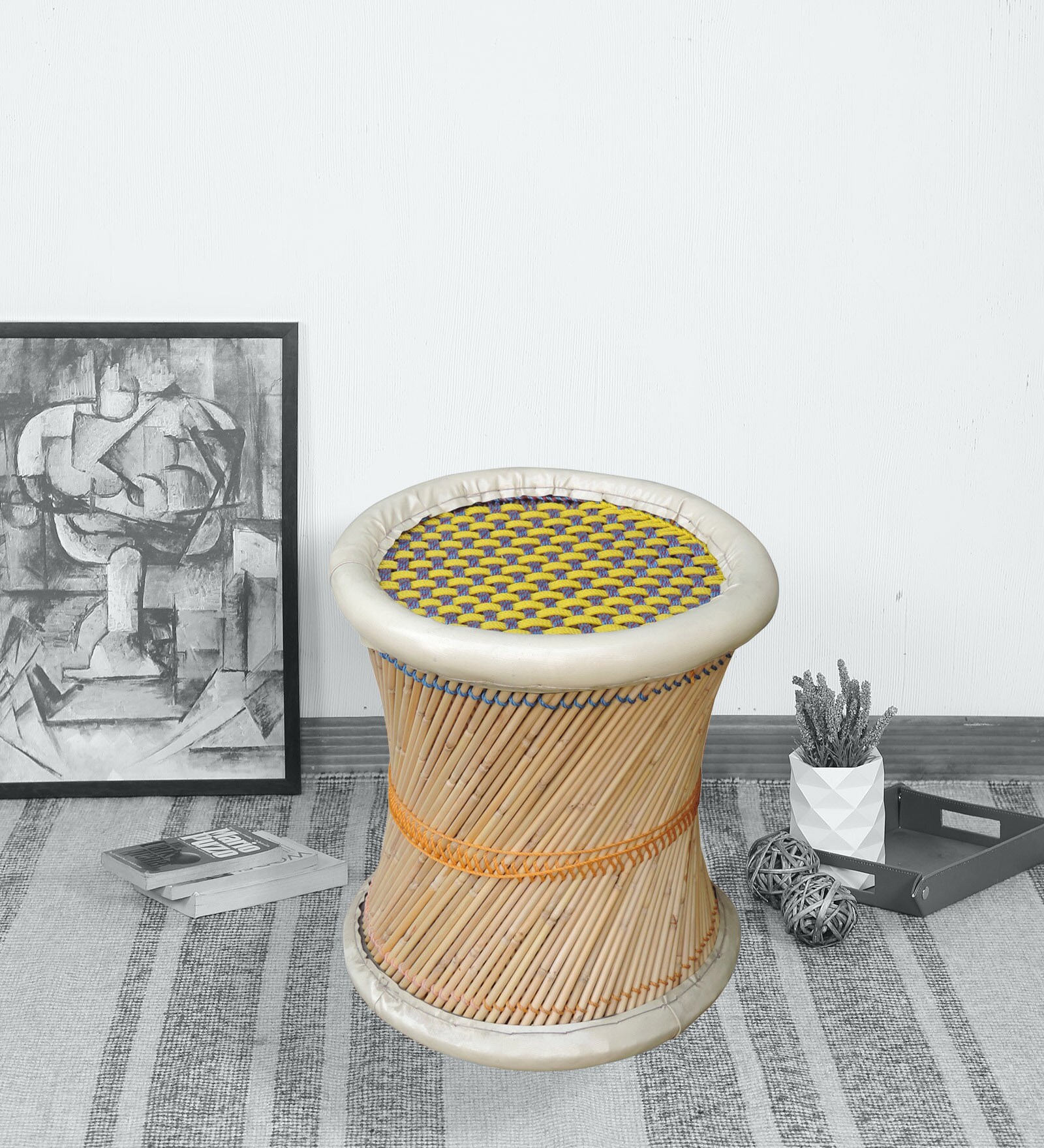 Buy Ethnic Handcrafted Muddha Stool in Multi Colour at 44% OFF by ...