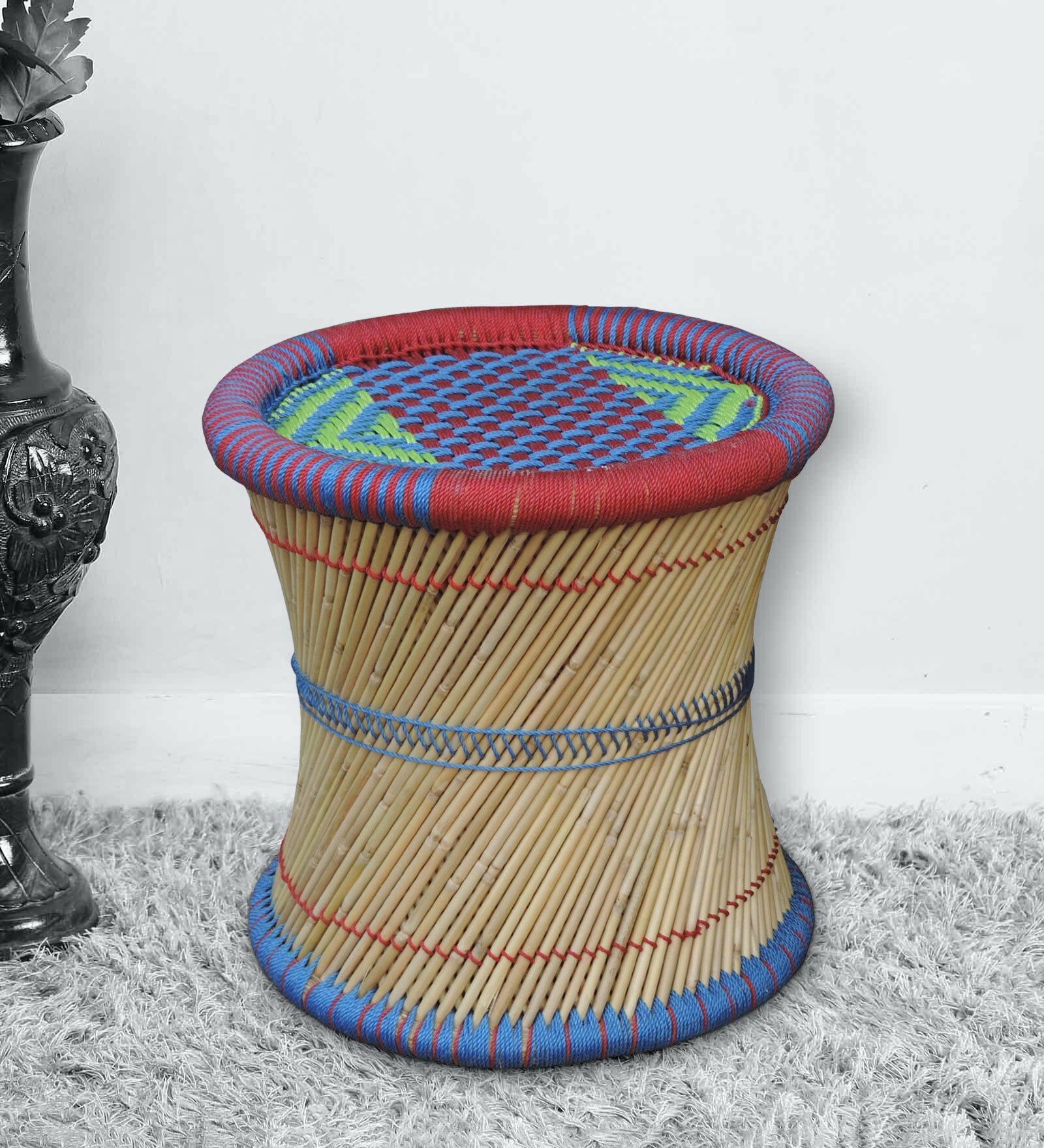 Buy Ethnic Handcrafted Muddha Stool in Multi Colour at 38% OFF by ...