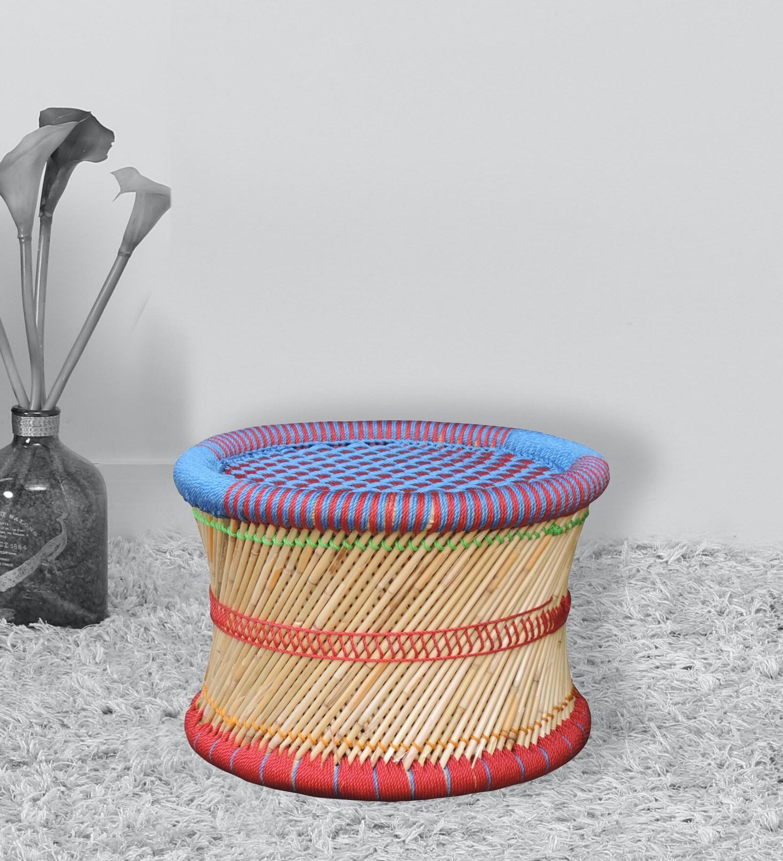 Buy Ethnic Handcrafted Mudiya Stool in Multi Colour at 33% OFF by ...