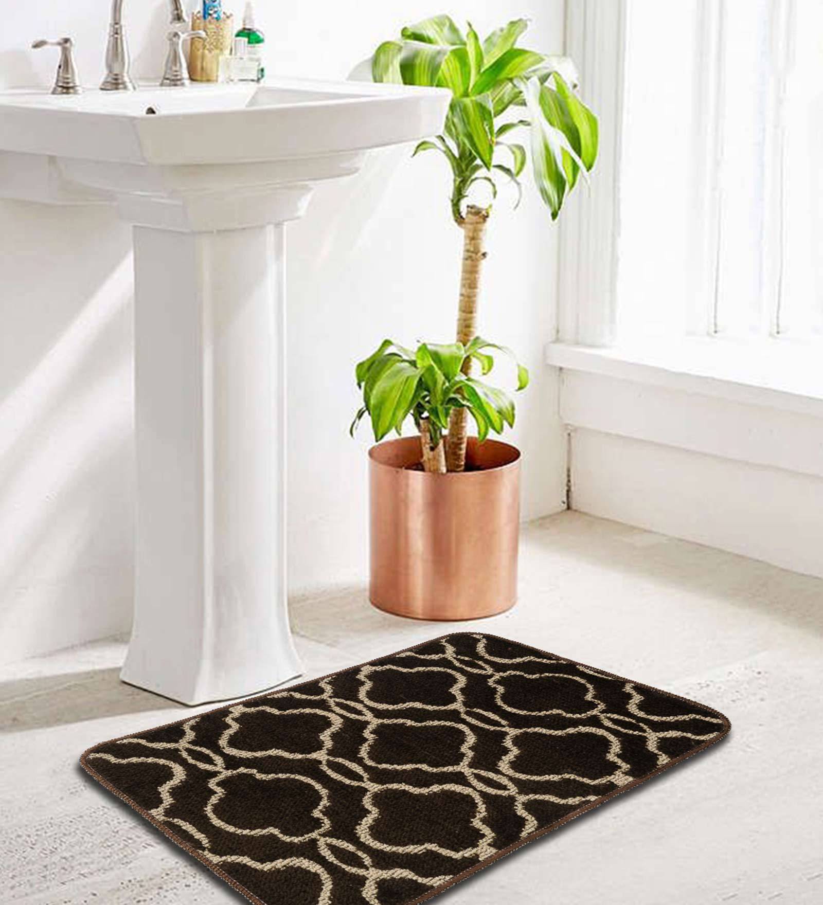 Buy Ethnic Motif Microfiber 16 x 24 inch Microfiber Bath mat By Romee ...