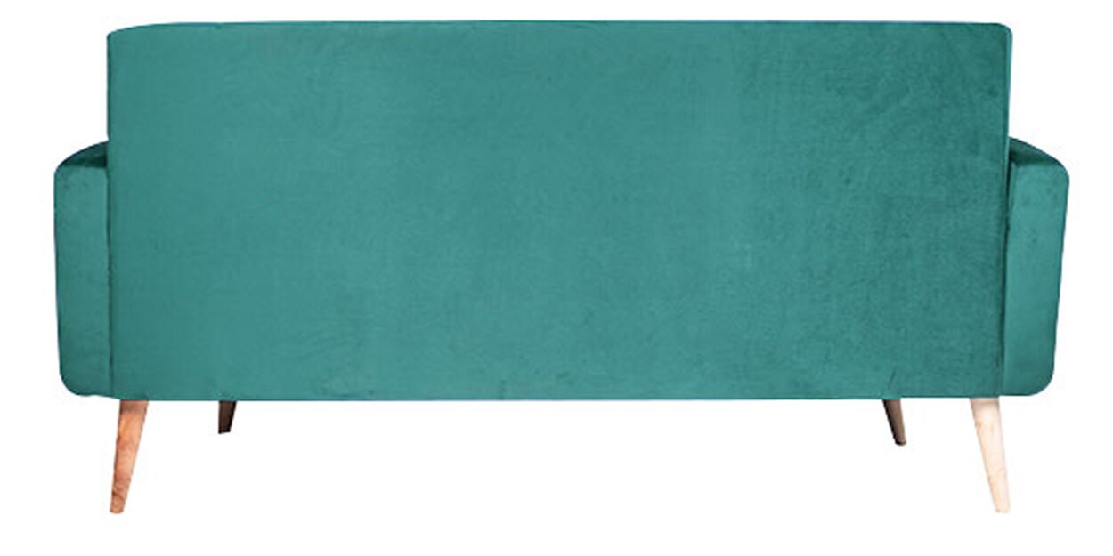 Buy European Velvet 3 Seater Sofa in Teal Green Colour Online - Mid ...