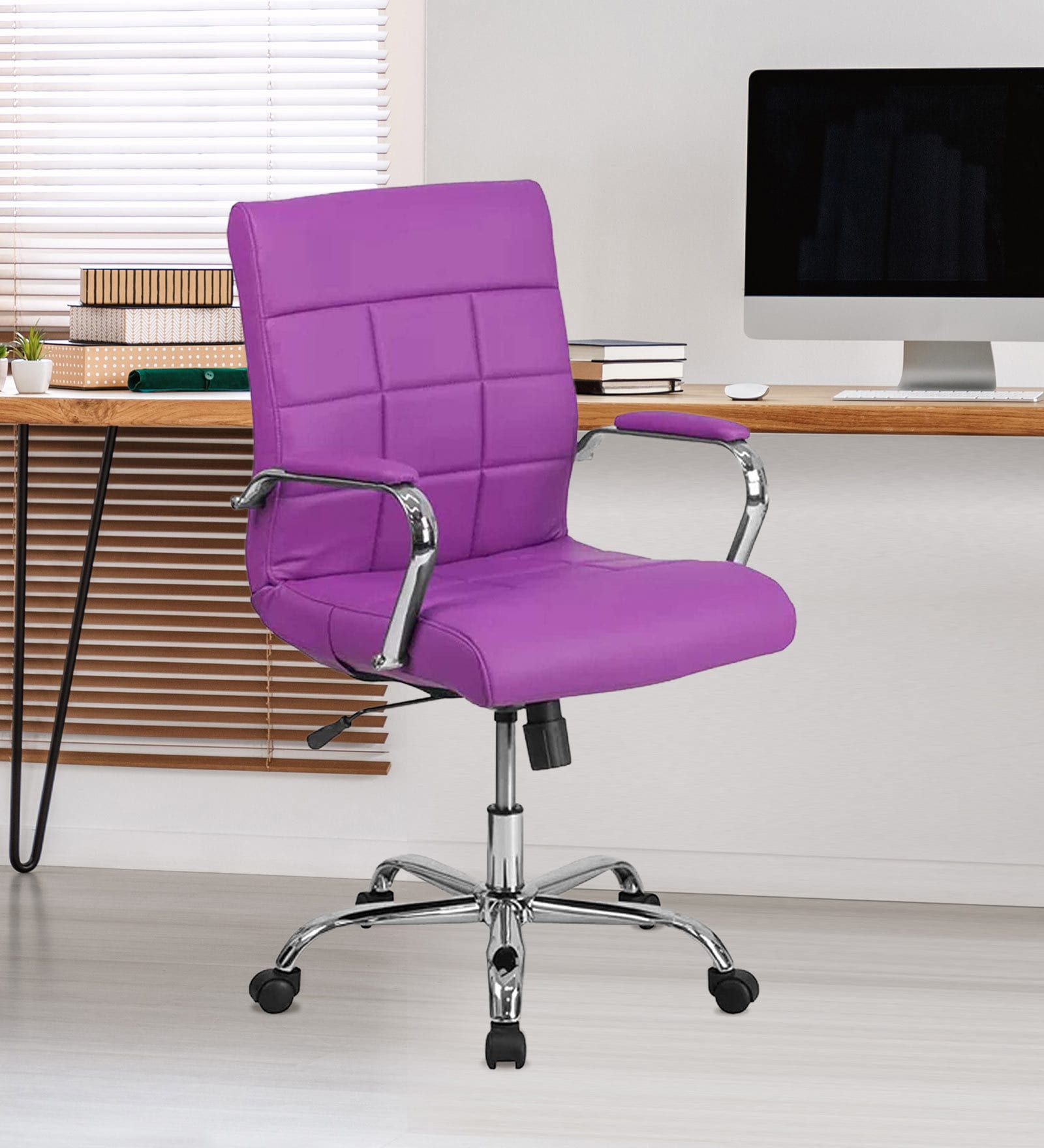 Buy Eva Leatherette Executive Chair in Purple Colour at 39% OFF by ...