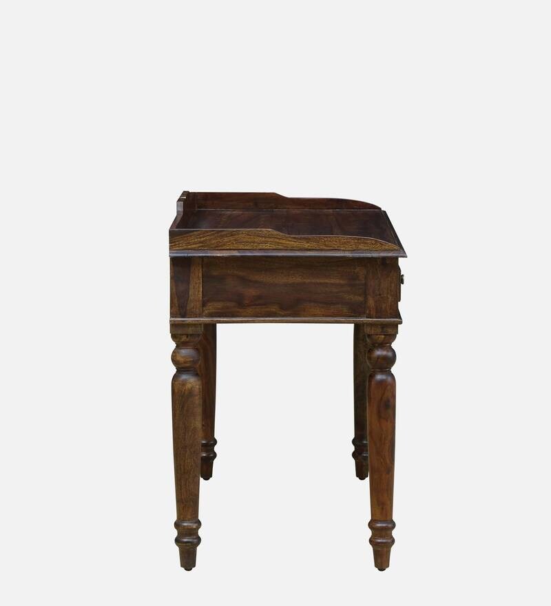 Buy Barwick Sheesham Wood Writing Table In Provincial Teak Finish By ...