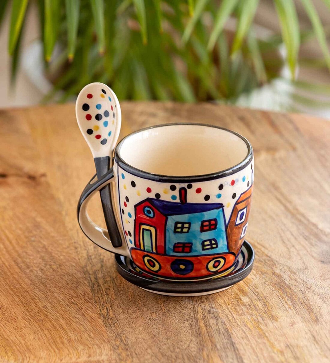 Buy The Hut Jumbo Cuppas Hand-Painted Ceramic Soup & Coffee Mug With ...