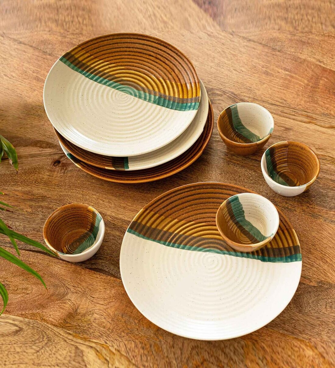 Buy Zen Garden Hand Glazed Ceramic 8Pcs Dinner Set at 42% OFF by ...