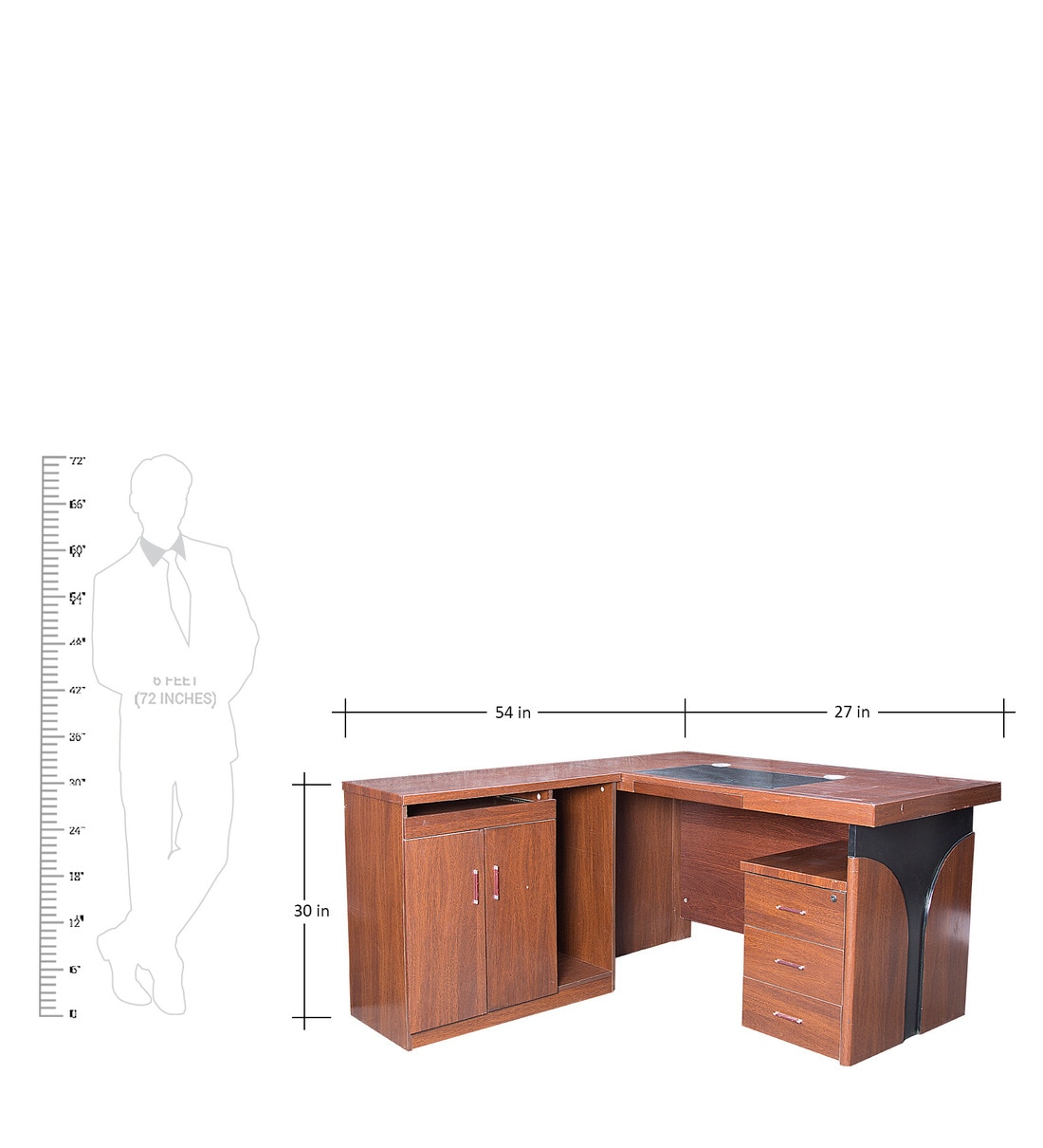 Buy Executive Office Table in Brown Colour by Star India Online ...