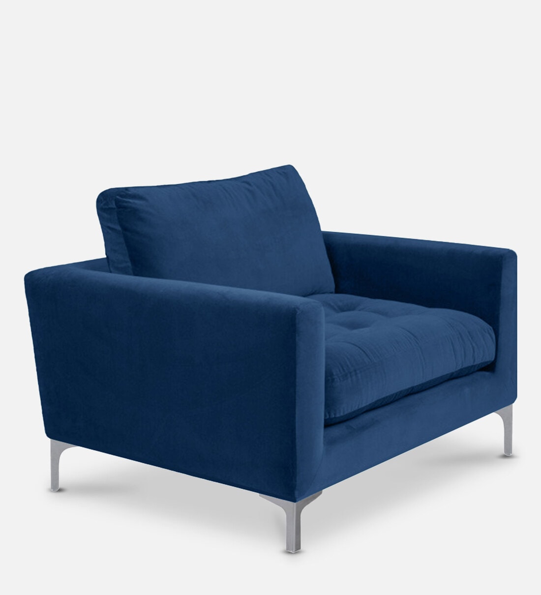 Buy Extraordinary Fabric Lounge Chair in Blue Colour by Dreamzz ...