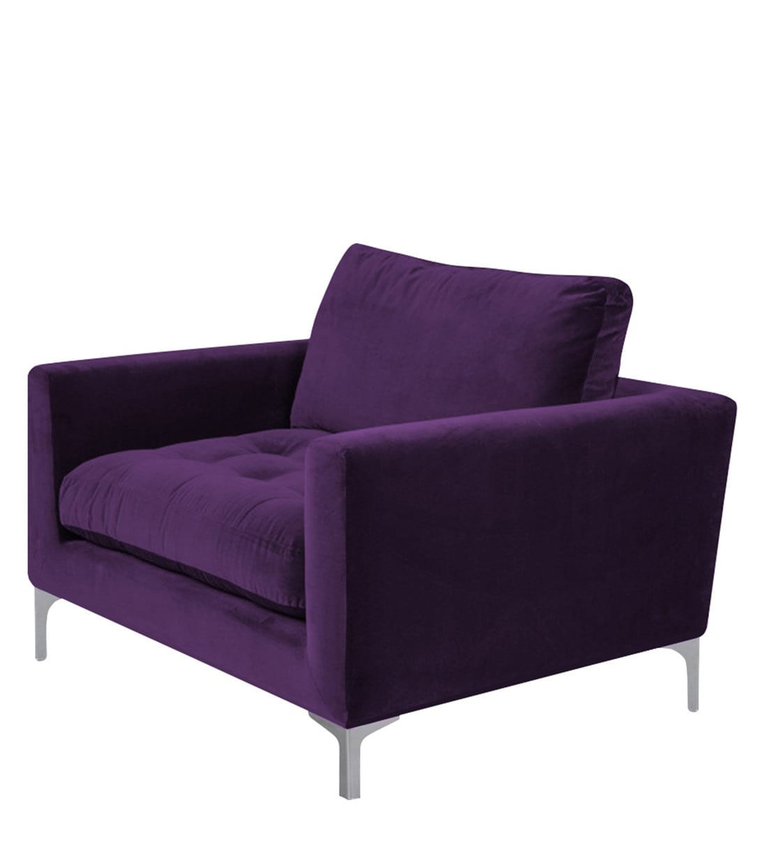 Buy Extraordinary Fabric Lounge Chair in Purple Colour by Dreamzz ...
