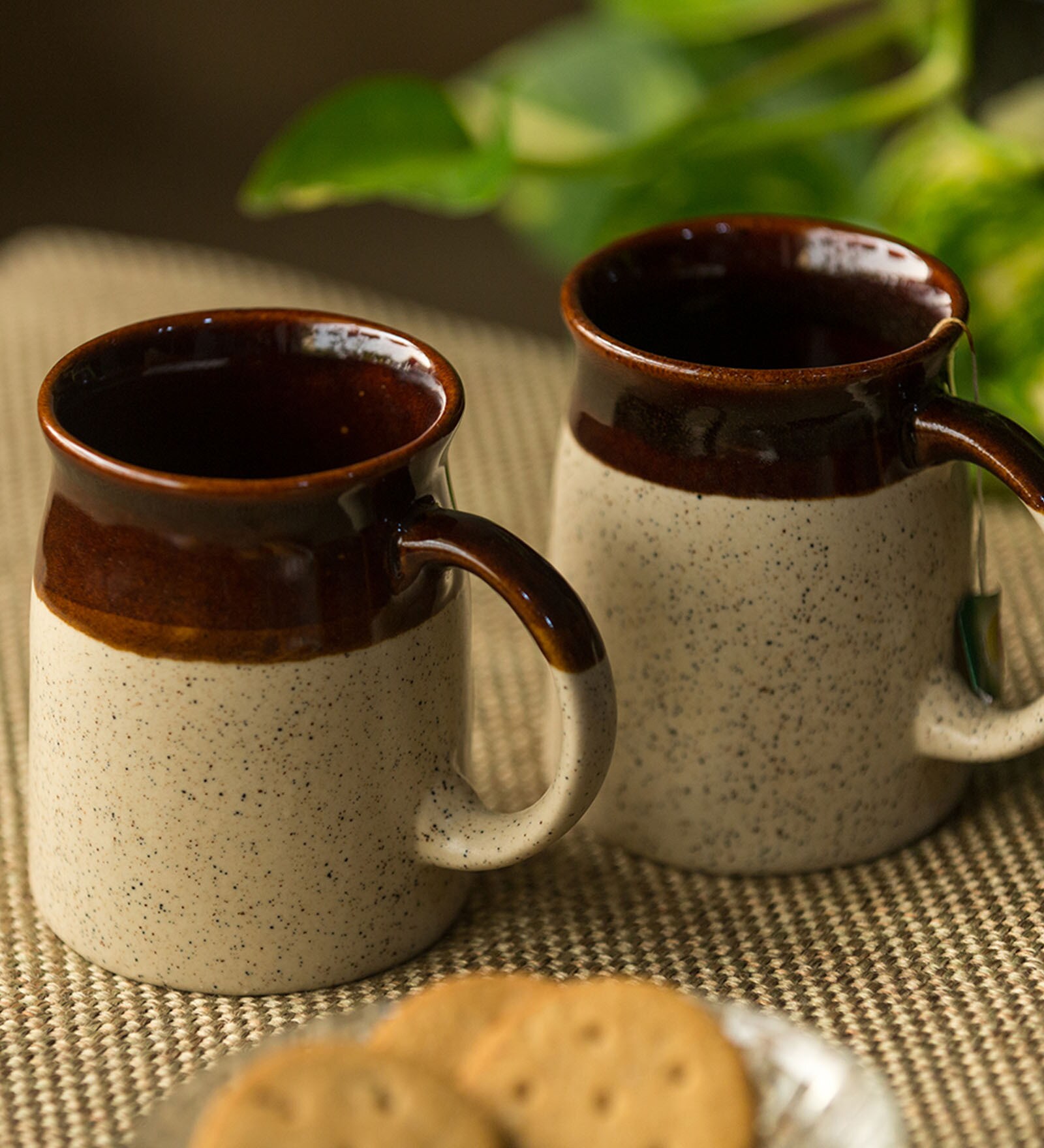 Buy Freesia 320ml Cream (Set of 2) Ceramic Coffee Mug at 57% OFF by ExclusiveLane | Pepperfry