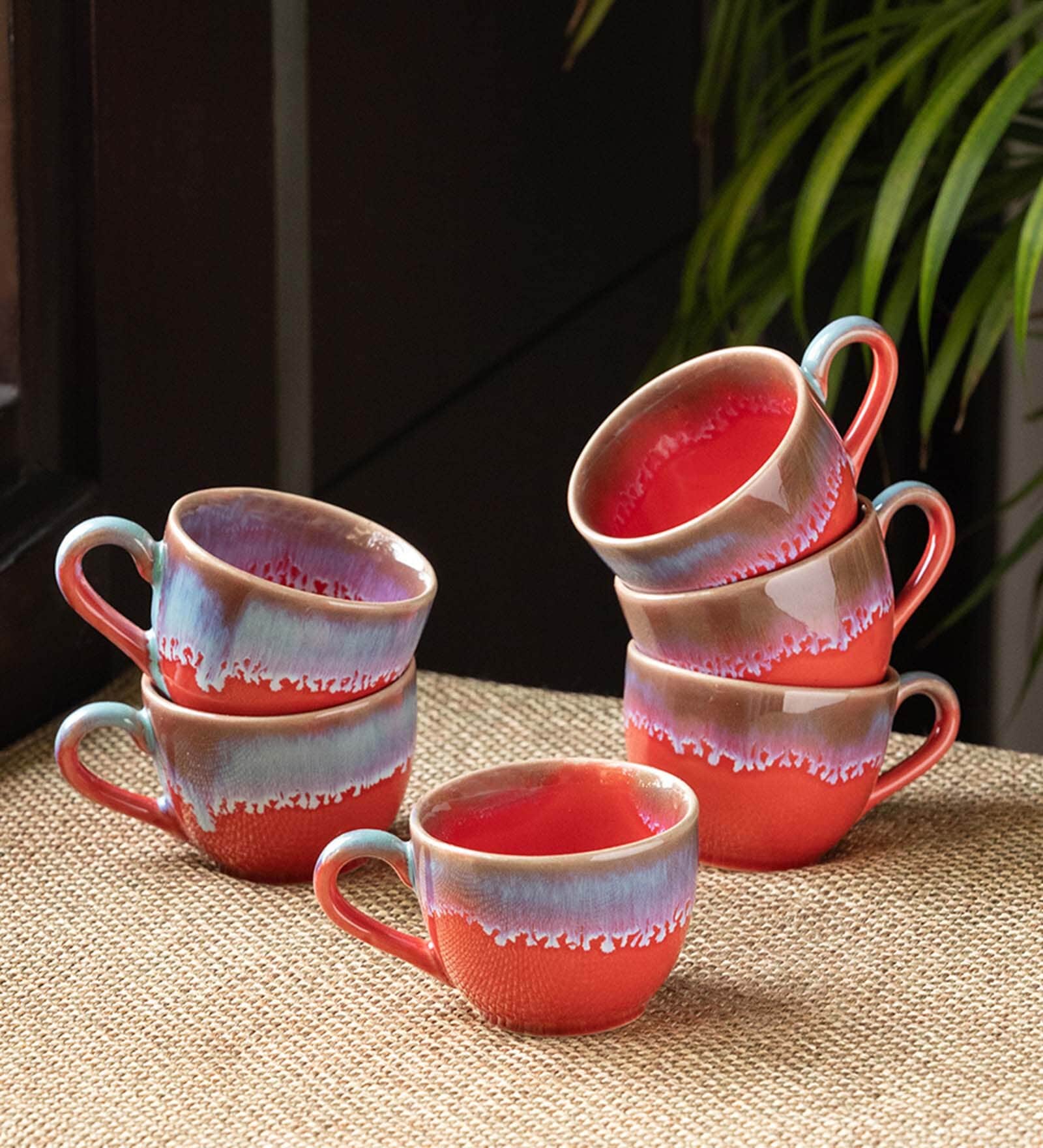 Buy Coral Reef 100 ml Ceramic (Set of 6) Tea Cups at 49% OFF by ...