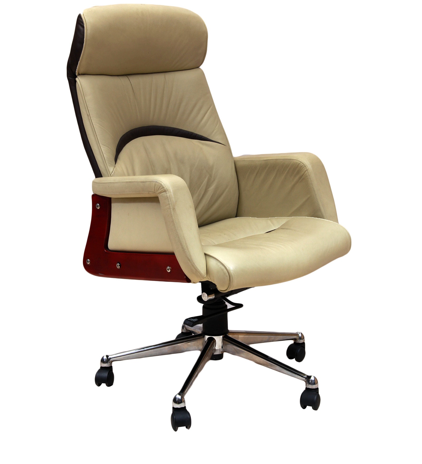 Buy Executive High Back Chair in Cream Colour by Geeken Online ...
