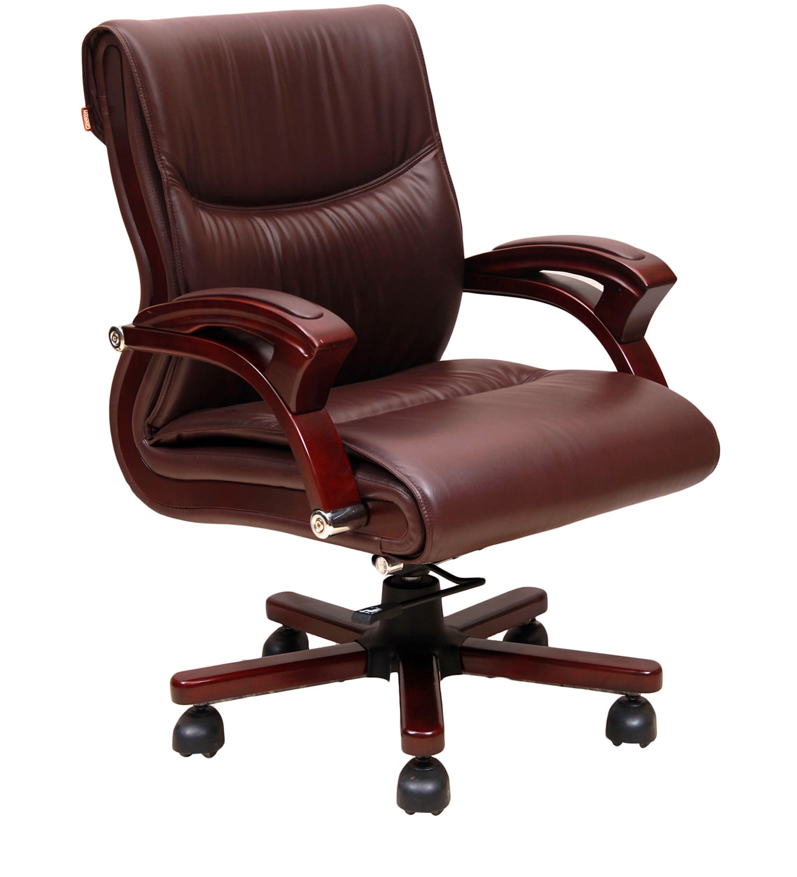 Buy Executive Mid Back Chair in Brown Colour by Geeken Online ...