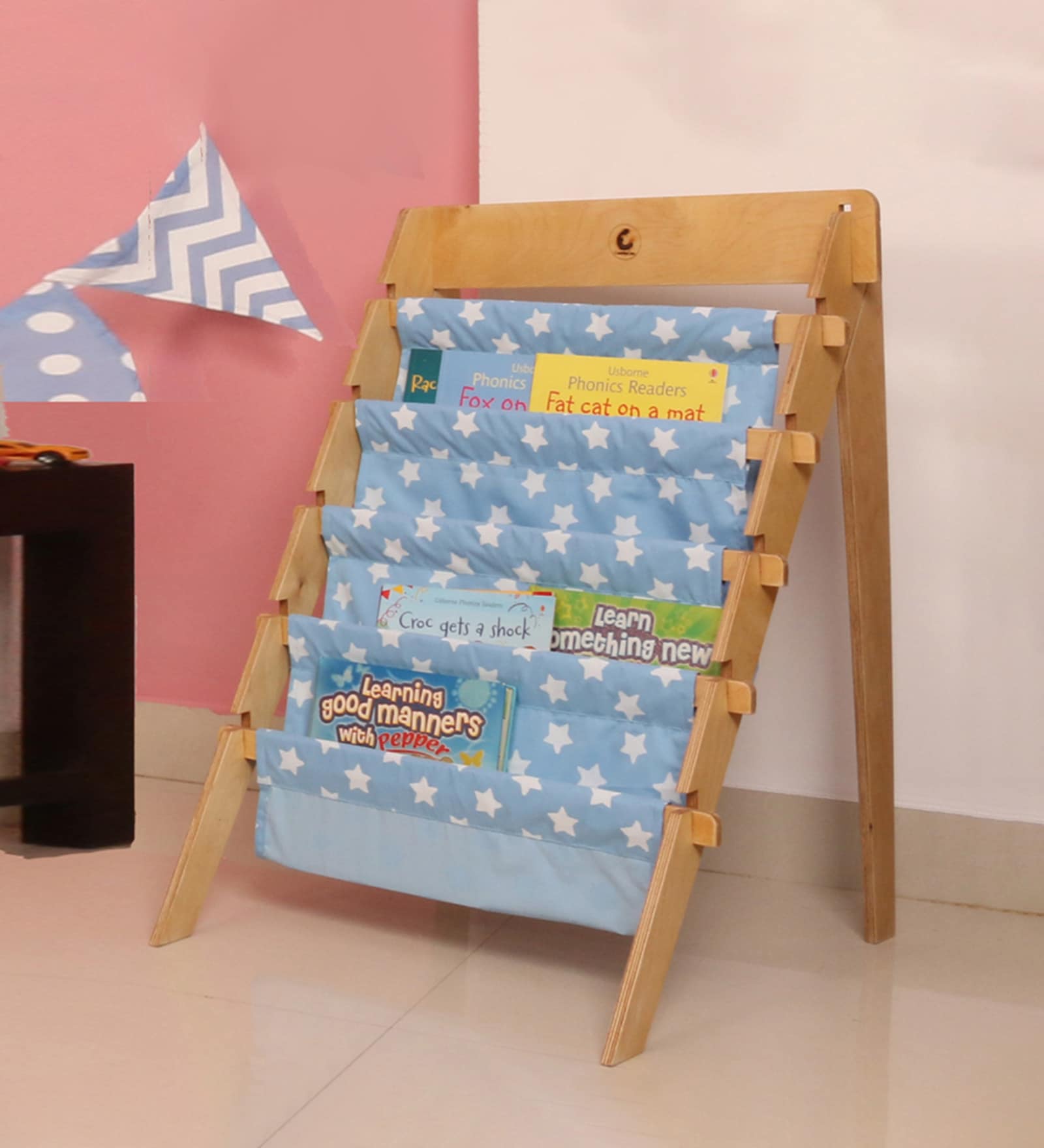 Buy Explore Book Shelf in Baby Blue Colour by CuddlyCoo Online - Kids ...