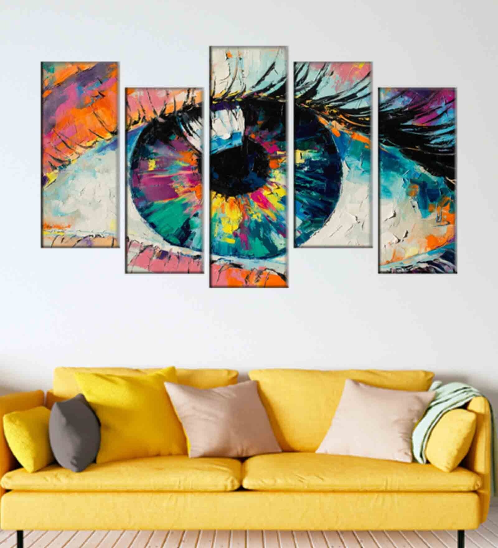 Buy Eye Wall Mdf Art Panels Set of 5 Frames By DecoreMantra at 3% OFF ...