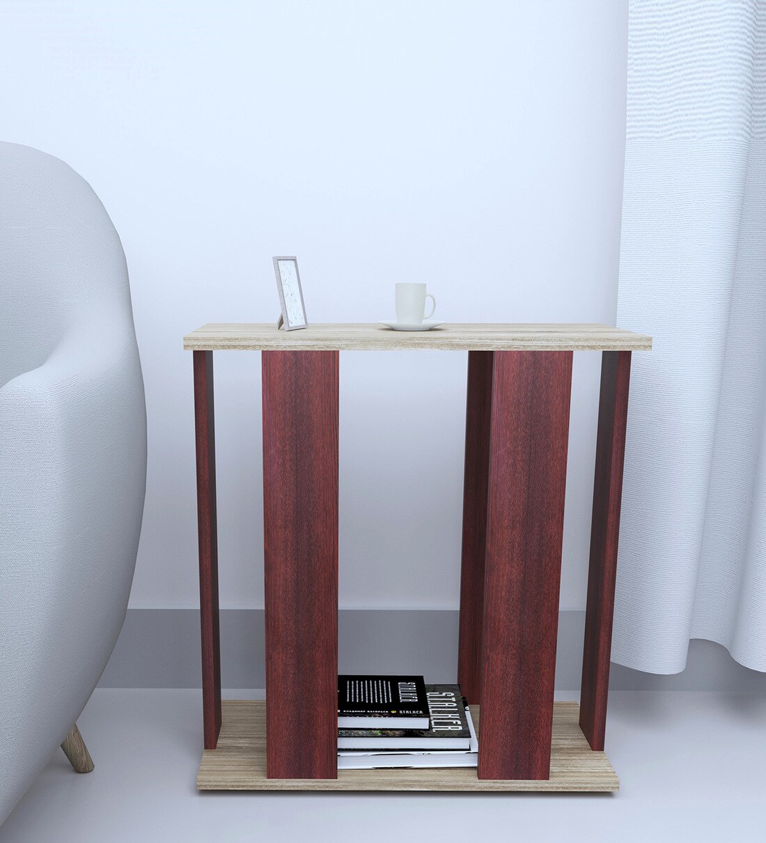 Buy Ezra End Table In Brown Colour at 67% OFF by Carbon 14 | Pepperfry