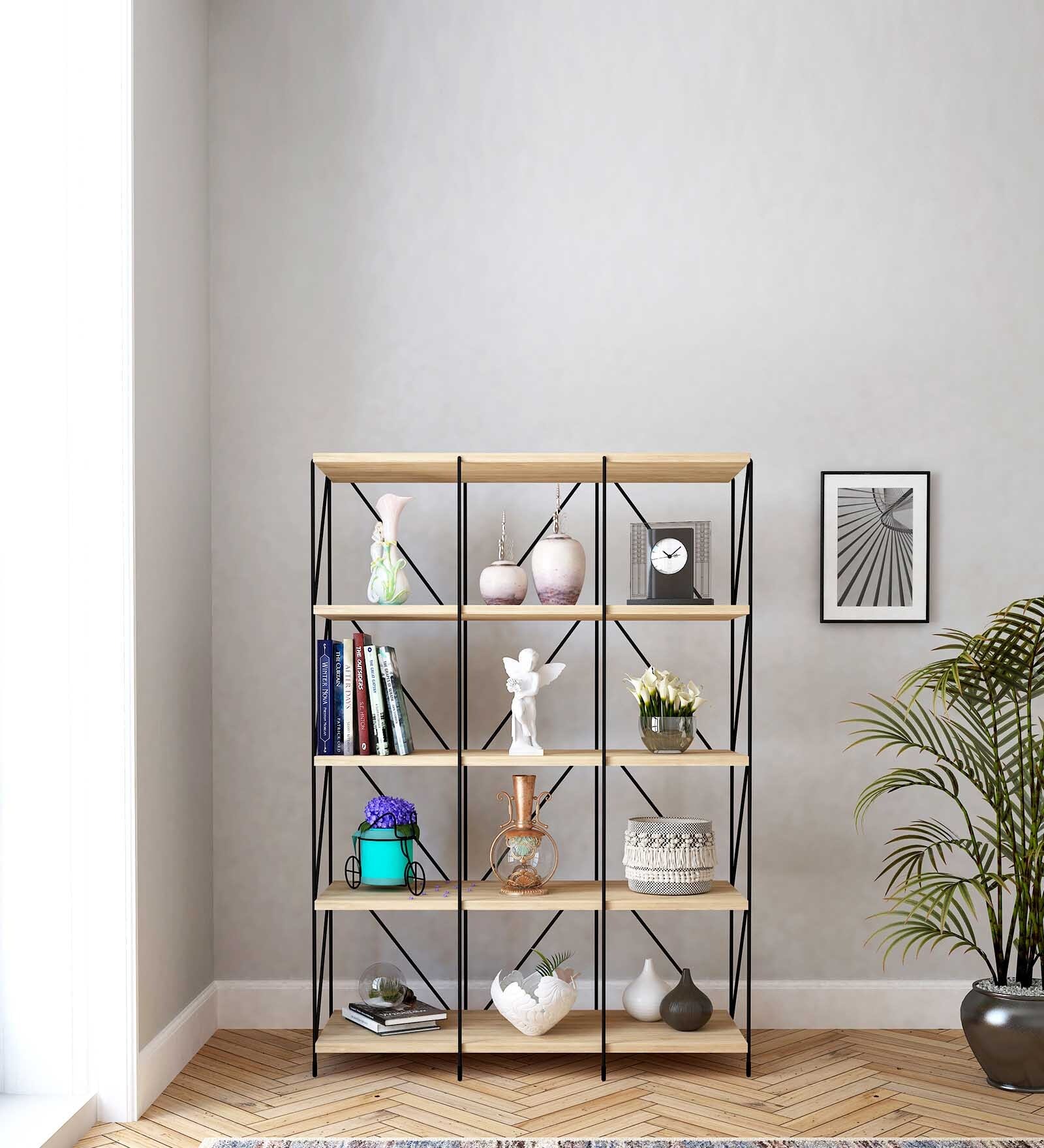 Buy Ezbo Book Shelves in Summer Oak Finish in 3X4 Cube at 51% OFF by ...