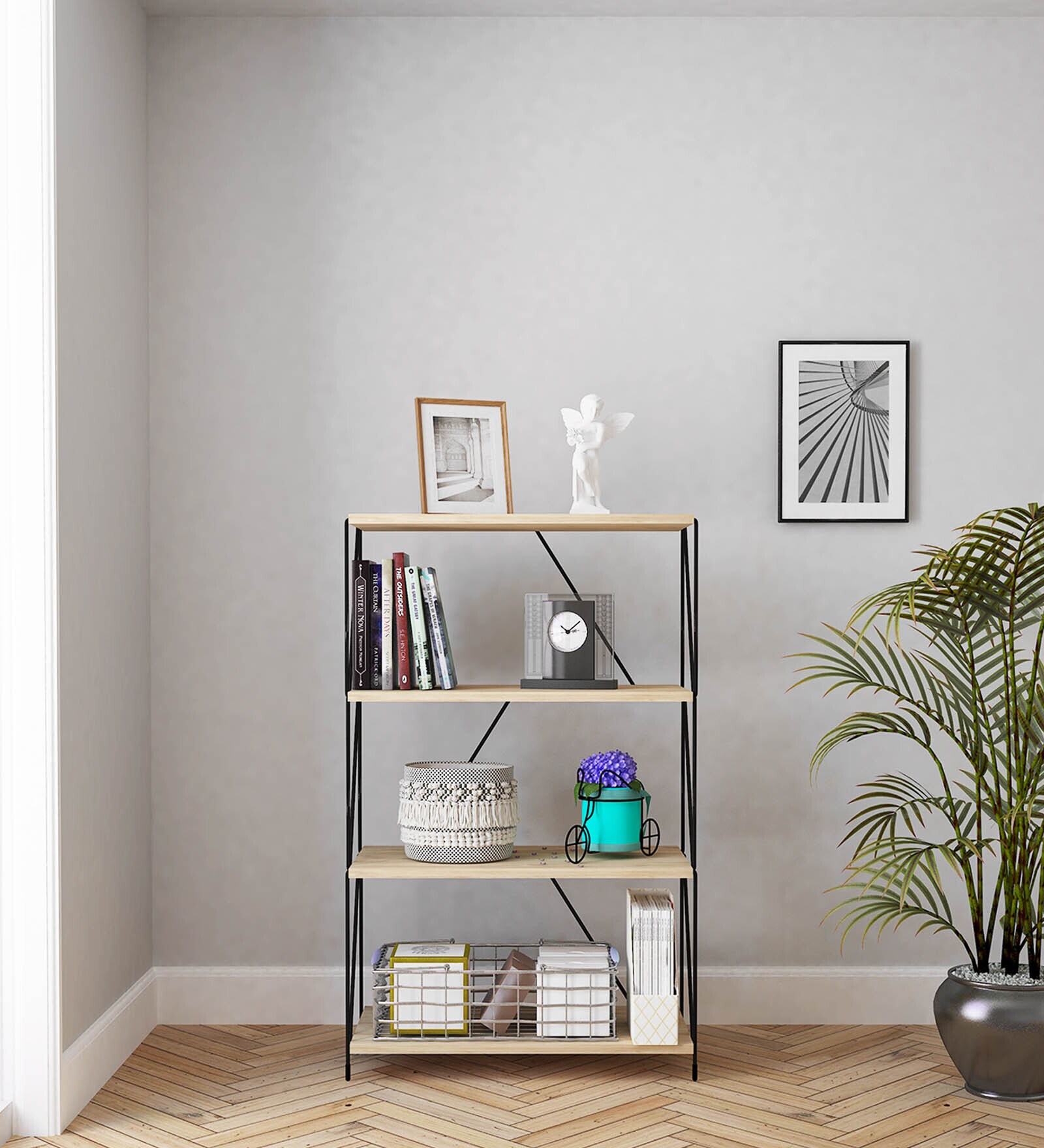 Buy Ezbo 6000 Book Shelves in Summer Oak Finish with 3 Tier at 51% OFF ...