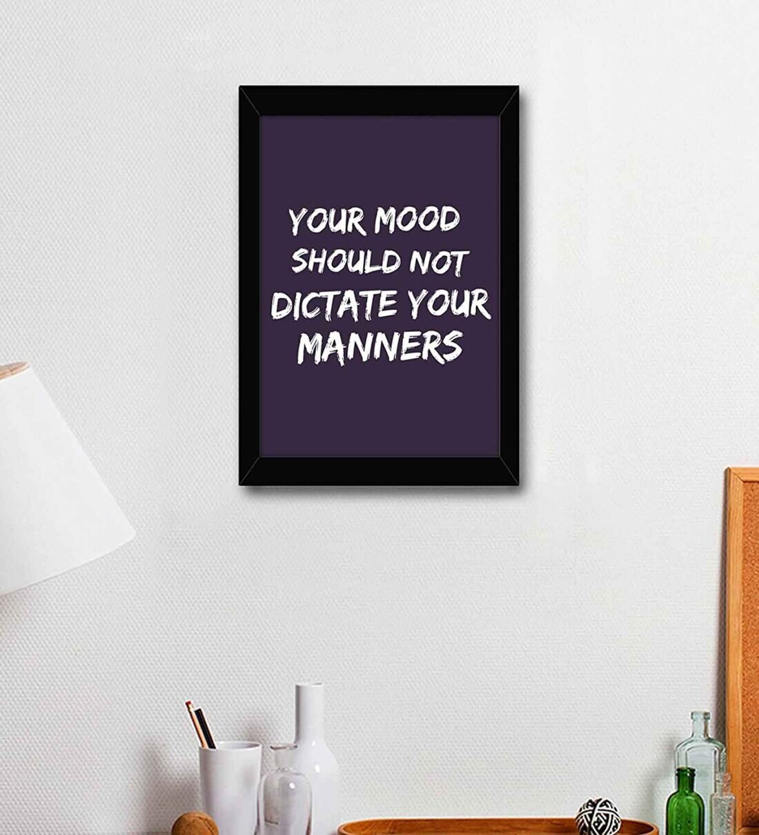 Buy Fabric Inspirational Quote Frame Art Print By Tied Ribbons at 38% ...