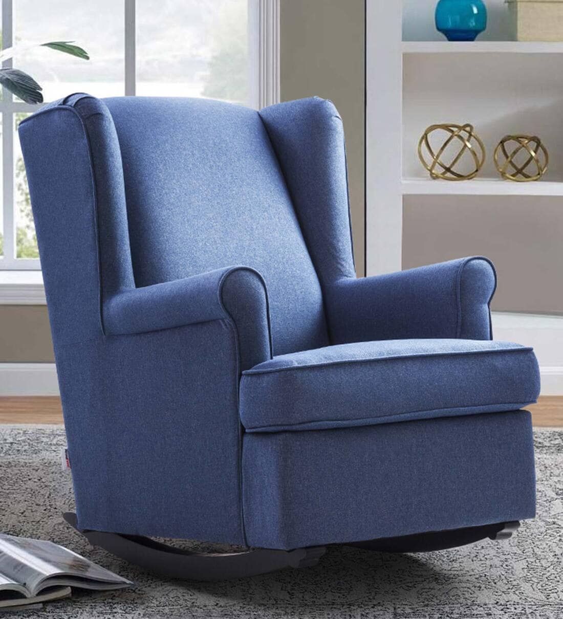Buy Faith Fabric Rocking Chair in Blue Colour at 59% OFF by HomeTown ...