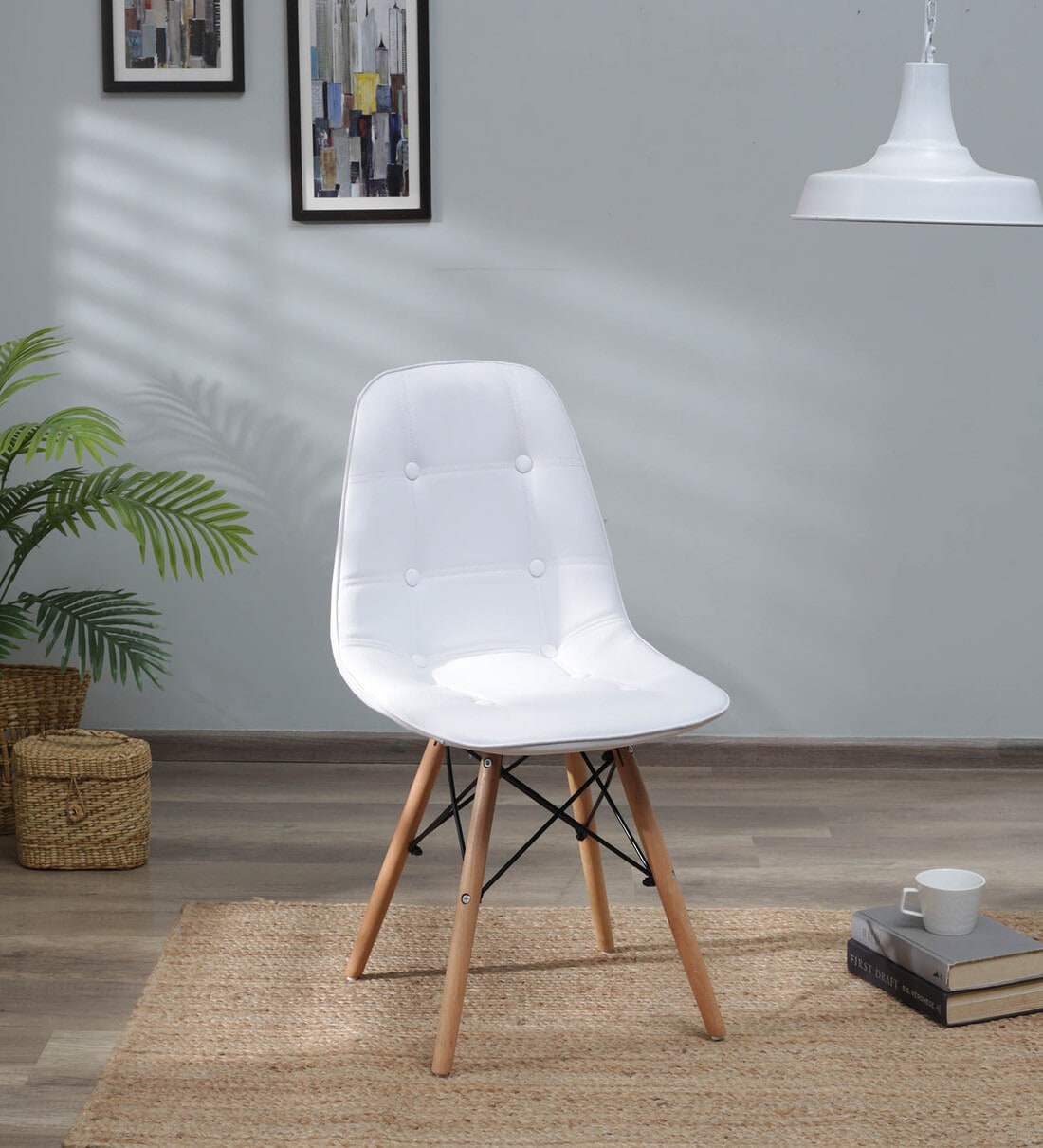 Buy Fansy Fabric Iconic Chair in White Colour at 20% OFF by Pansy ...