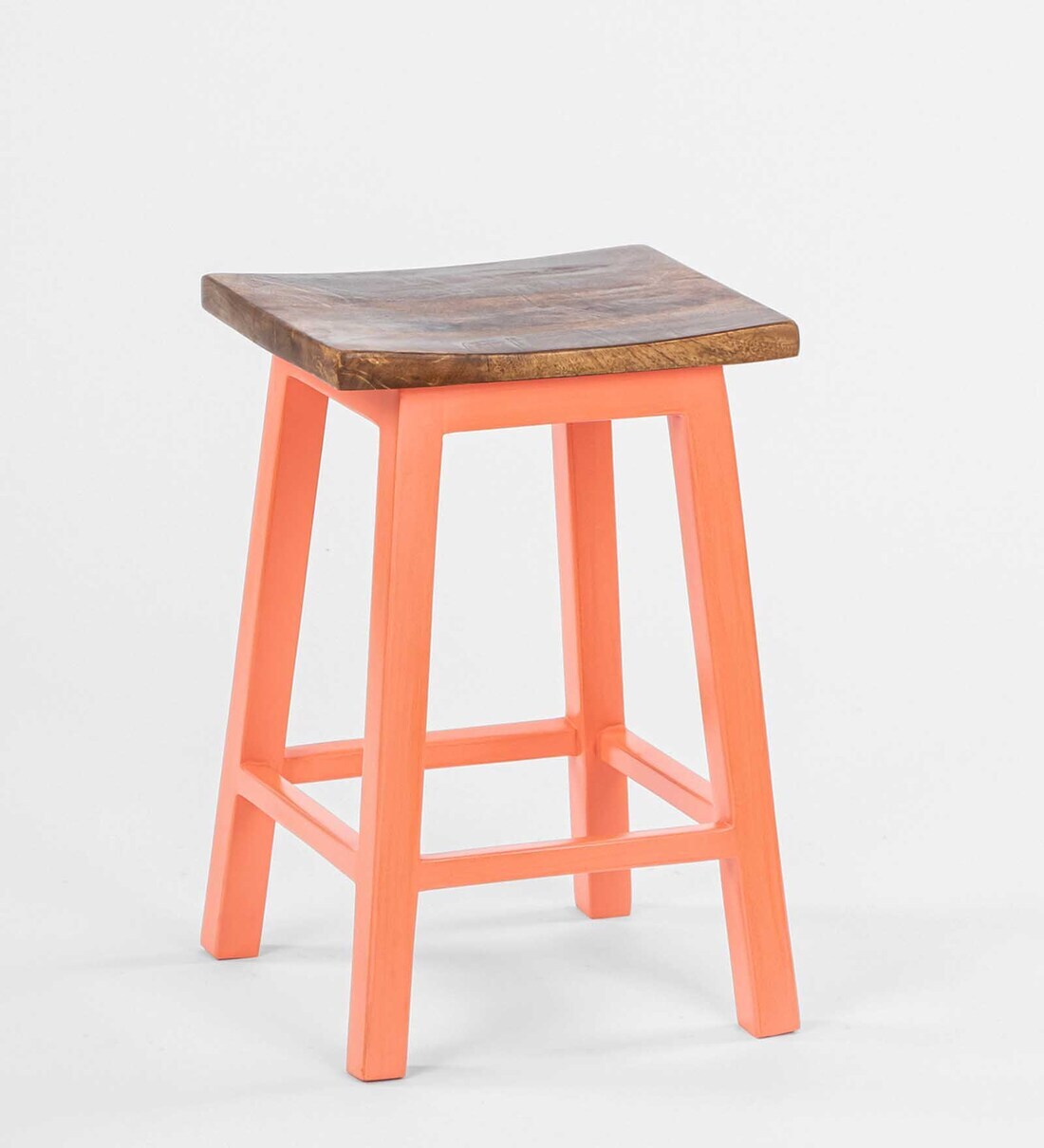 Buy Farmhouse Seatng Stool In Coral Finish at 10% OFF by Chumbak ...