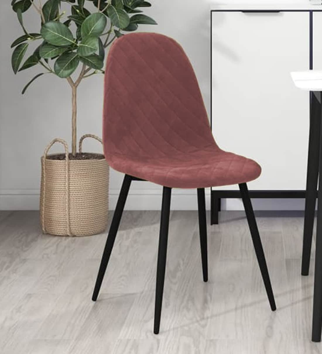 Buy Jax Fabric Dining Chair In Light Maroon Colour at 14% OFF by Finch ...