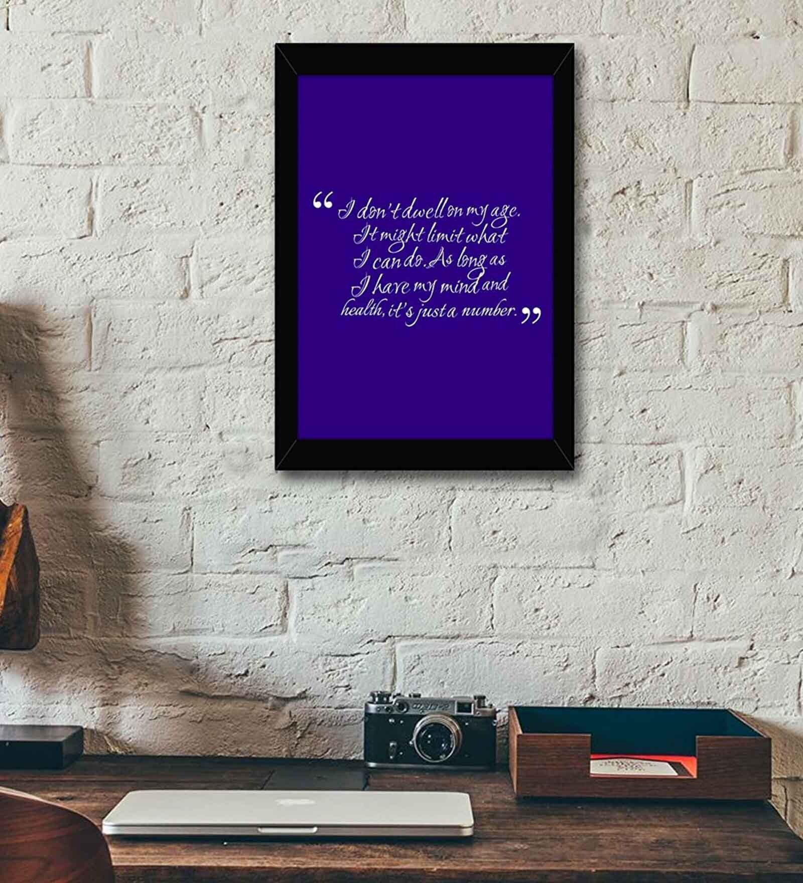 Buy Fabric Inspirational Quote Frame Art Print at 25% OFF by Tied ...