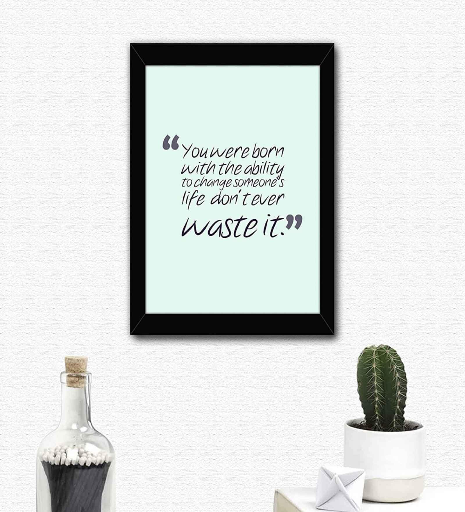 Buy Fabric Inspirational Quote Frame Art Print at 25% OFF by Tied ...