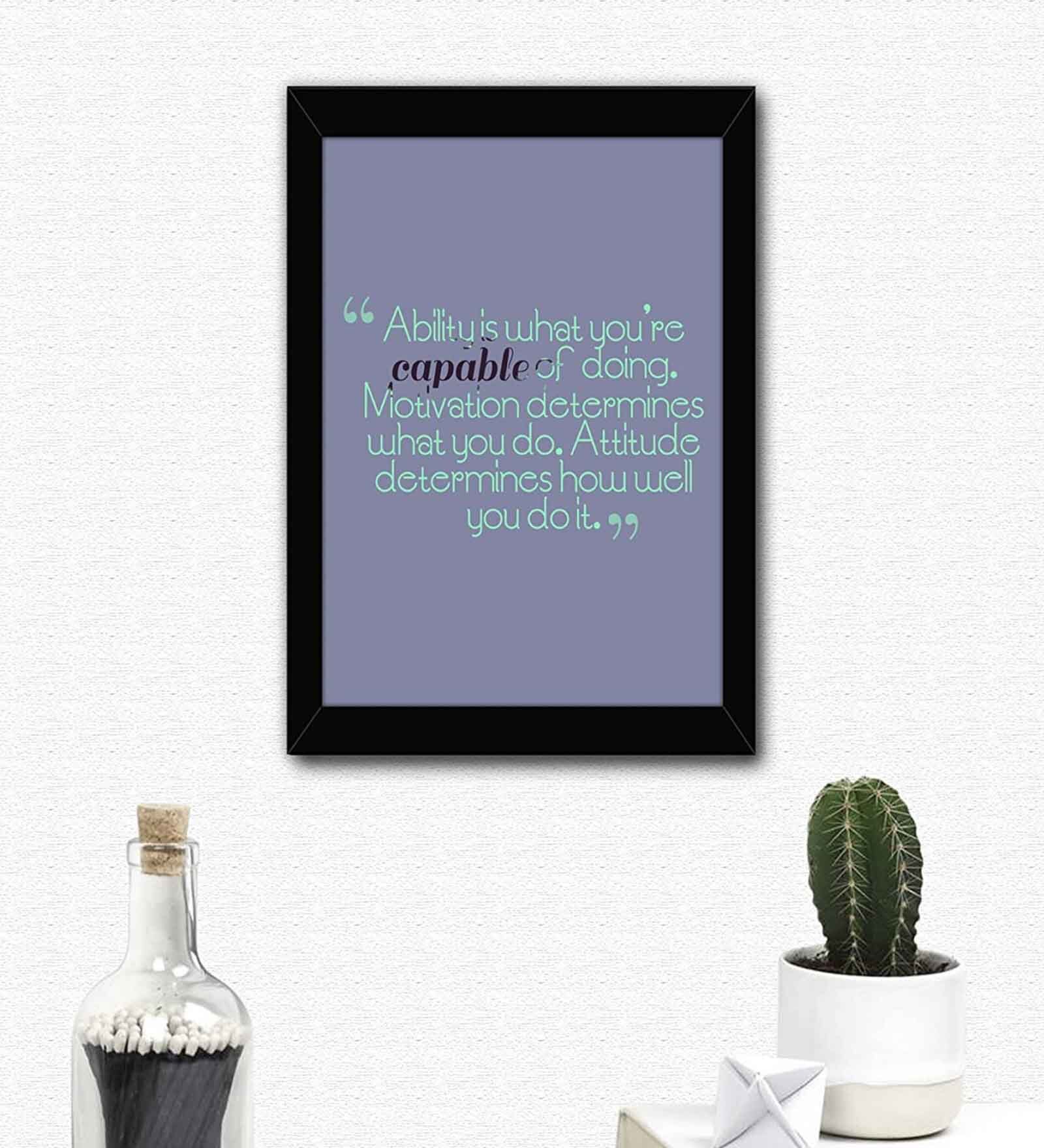 Buy Fabric Inspirational Quote Frame Art Print at 25% OFF by Tied ...