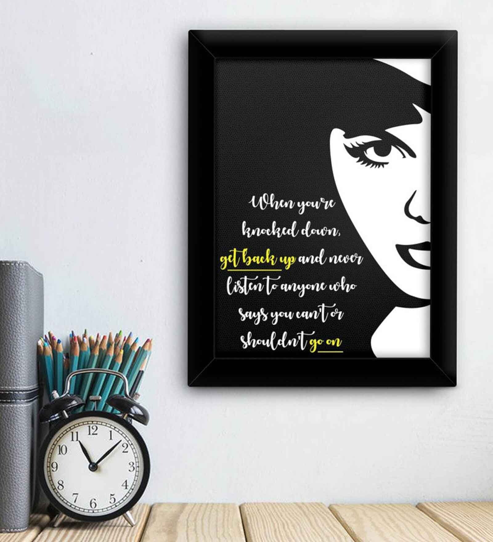 Buy Fabric Inspirational Quote Frame Art Print at 25% OFF by Tied ...