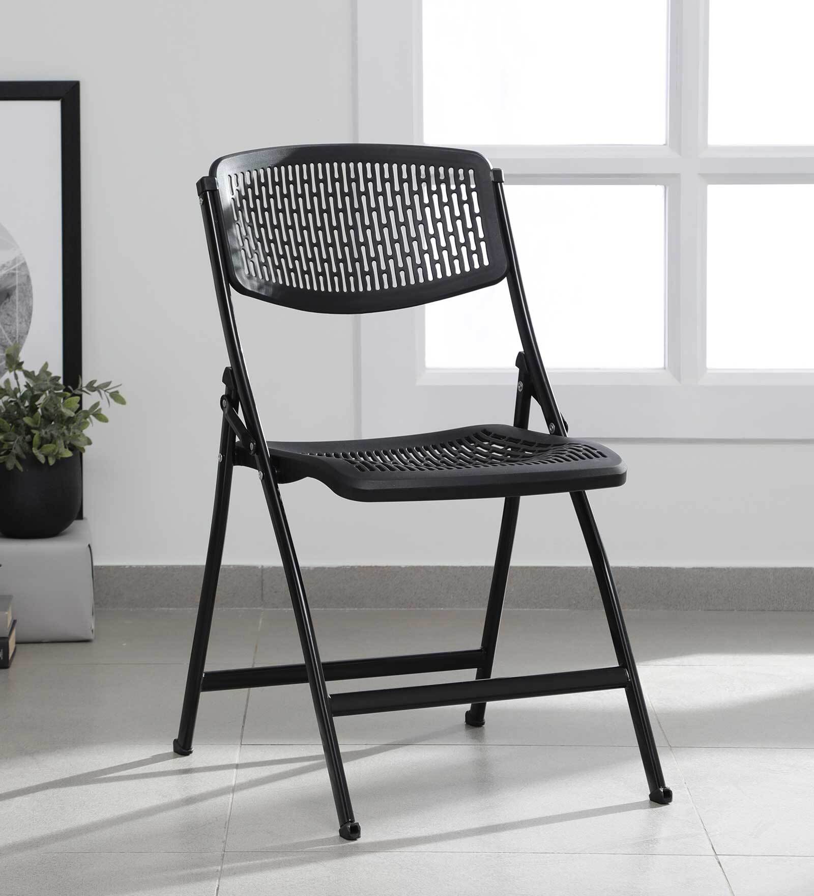 Buy Fansy Metal Folding Chair in Black Colour at 20% OFF by Pansy ...