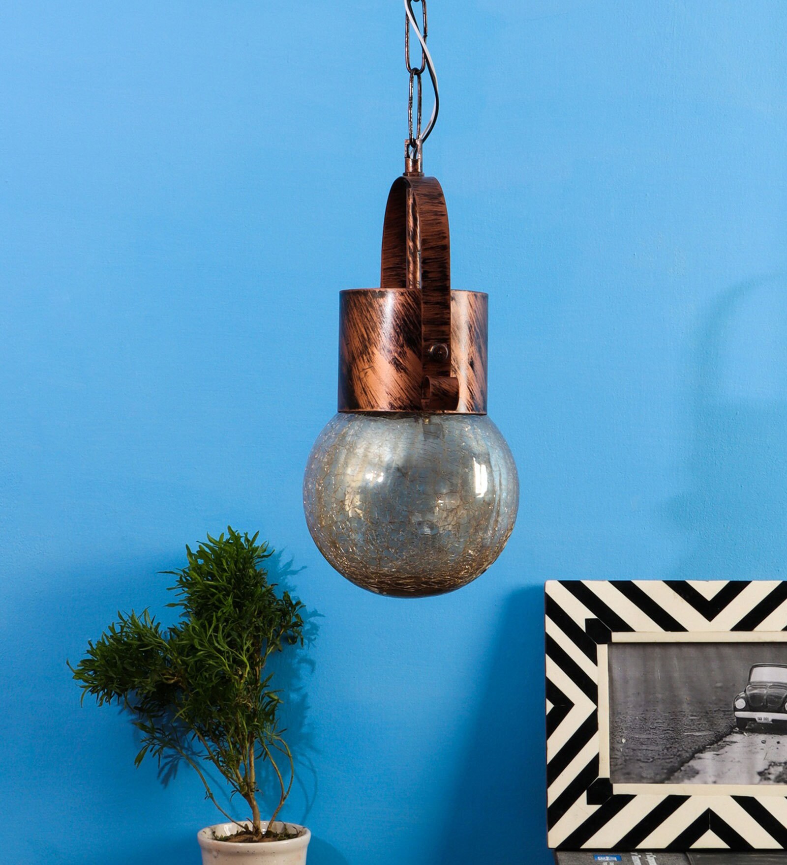Buy Emmett Faris Copper Metal Hanging Light by Eliante by Jainsons ...