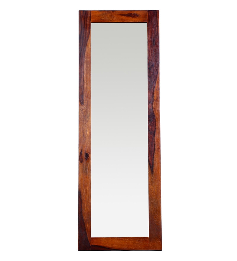 Buy Mango Wood Full Length Mirror in Brown colour By Woodenmood Online ...