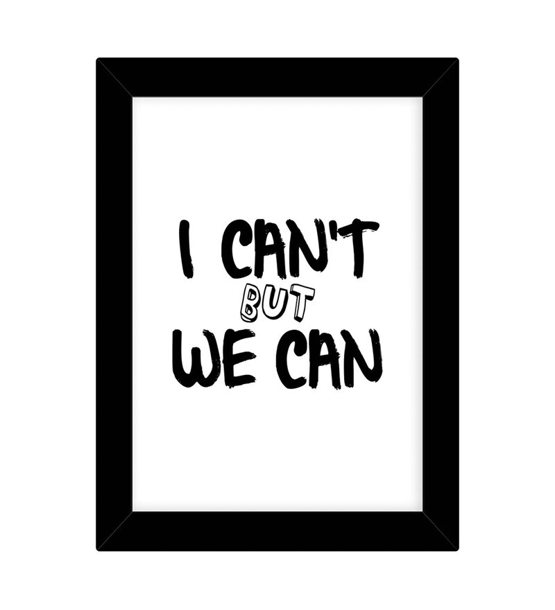 Buy Fabric Inspirational Quote Frame Art Print By Tied Ribbons Online ...