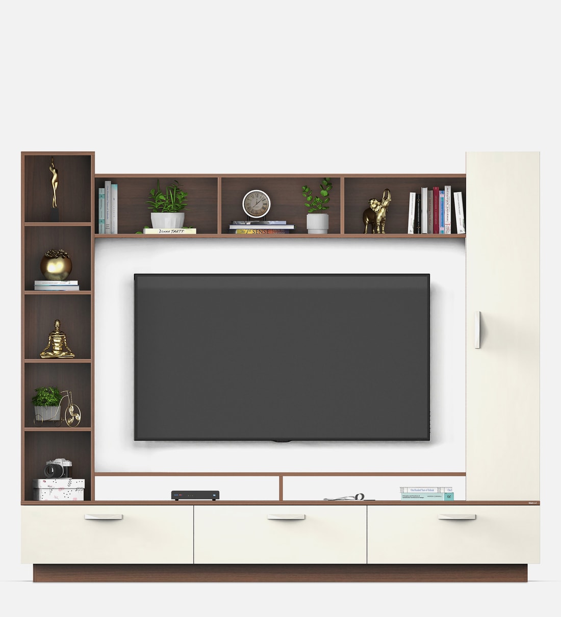 Buy Fenily TV Unit in White Finish for TVs up to 65\ by bluewud Online ...