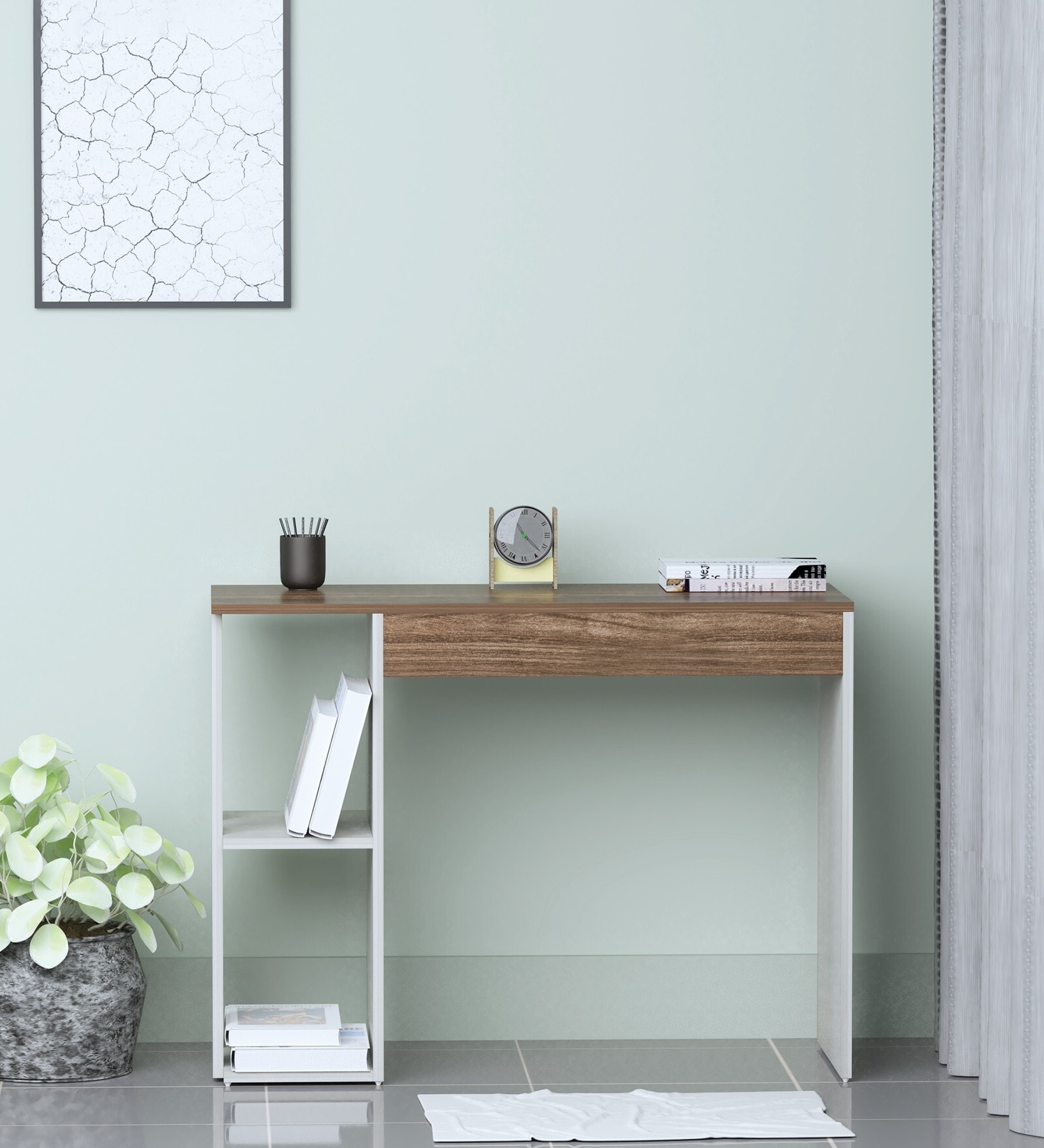 Buy Felicitous Study Table in Dark Oak & White Mapple Finish at 5% OFF ...