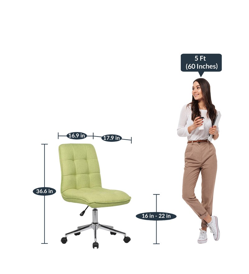 Buy Feleena Executive Chair In Light Green Colour By Furniturstation ...