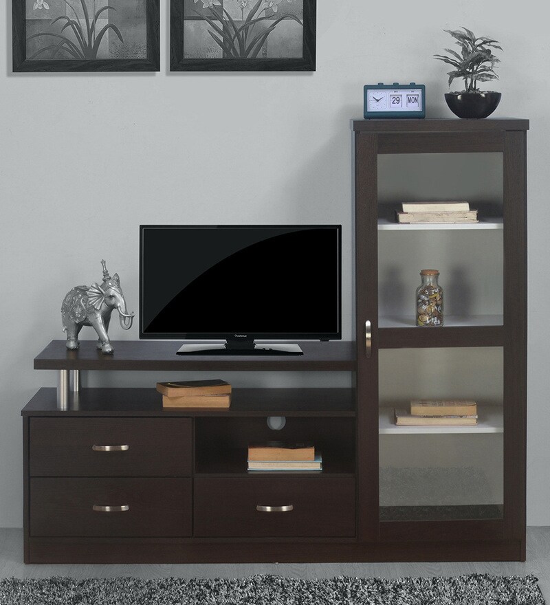 Buy Felix TV Unit in Coffee Finish for TVs up to 43\ by @home Online ...