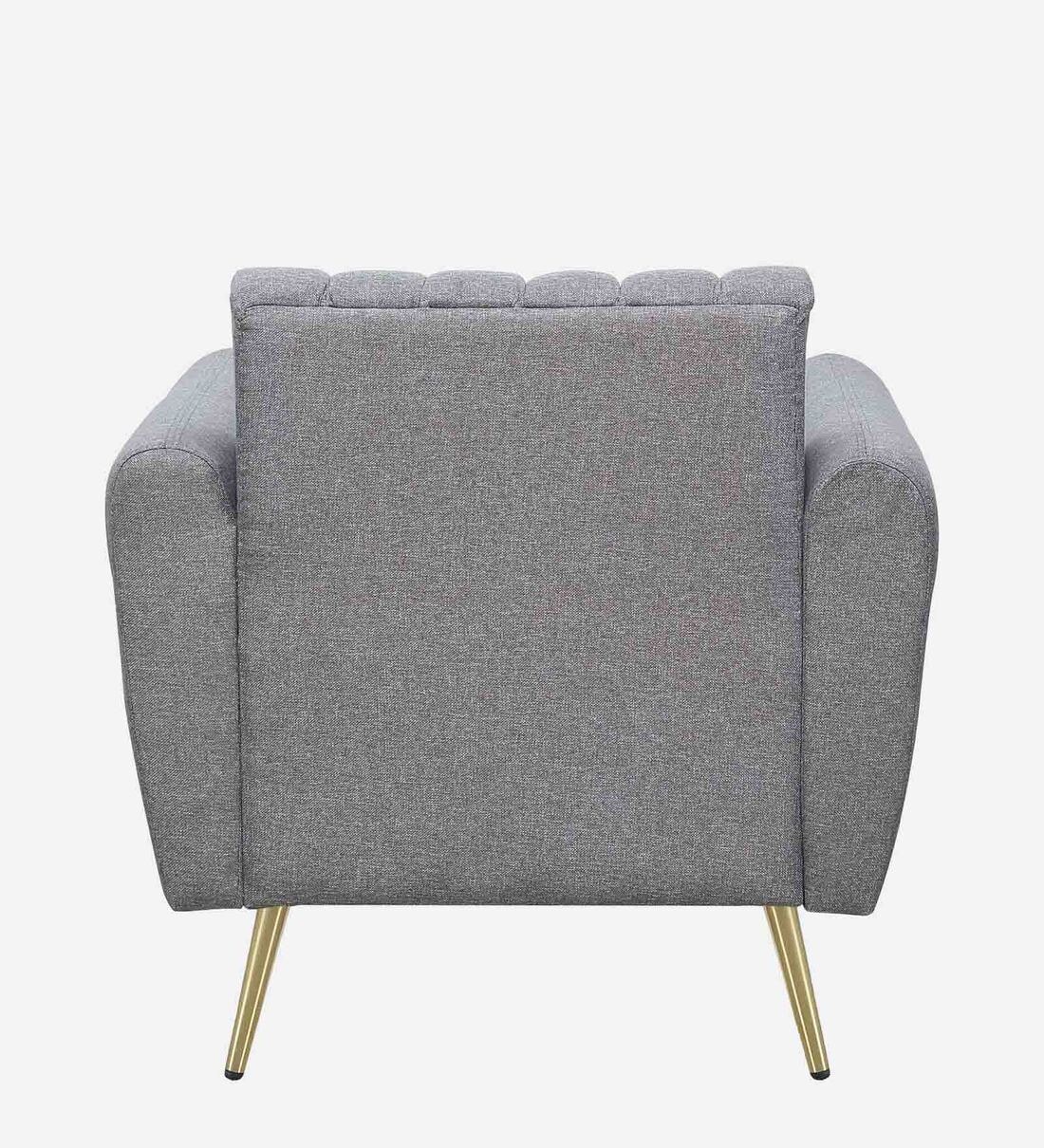 Buy Fidel Fabric 1 Seater Sofa In Slate Grey Colour By Casacraft Online ...