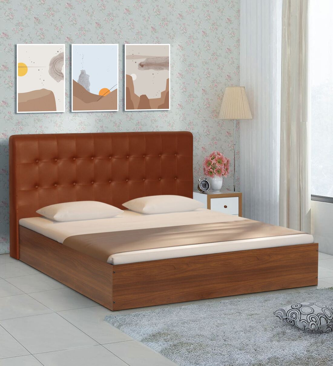 Buy Fiji Queen Size Bed In Bali Teak Finish With Box Storage at 30% OFF ...