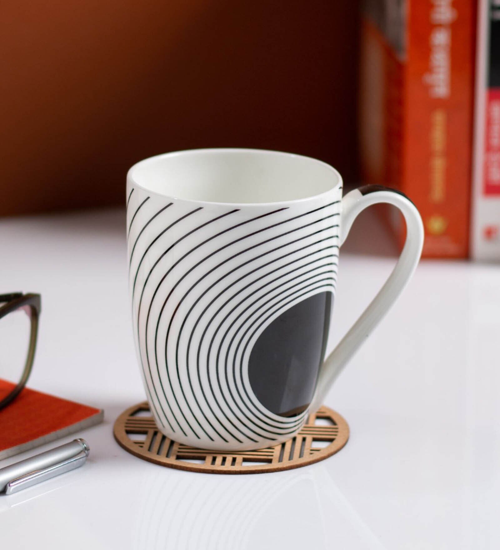 Buy Black Fine Ceramic Oxford Black Milk Mug 1 Piece -300 ml at 100% ...